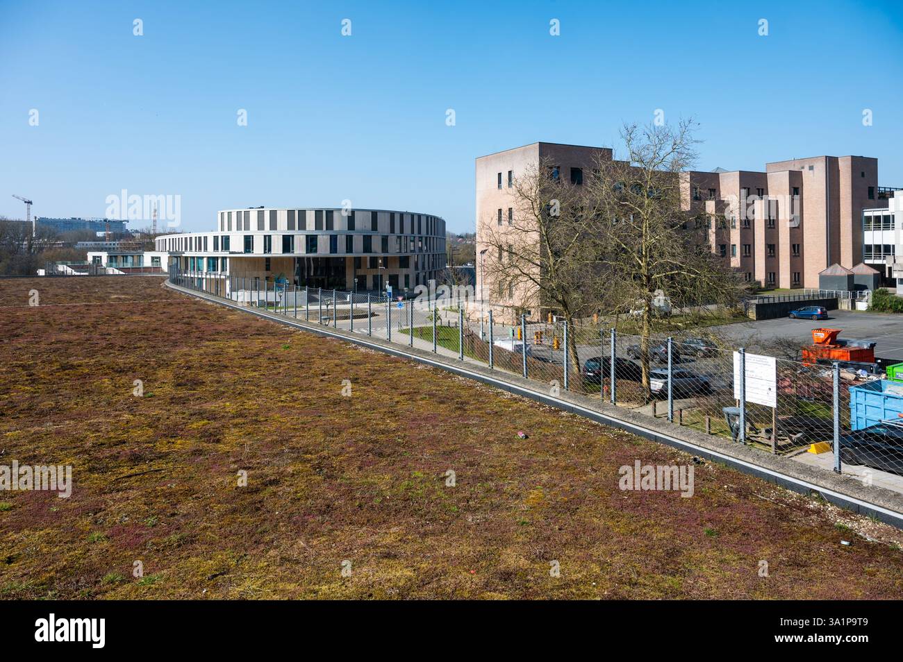 General view over the Saint Luc university hospital campus in Woluwe ...