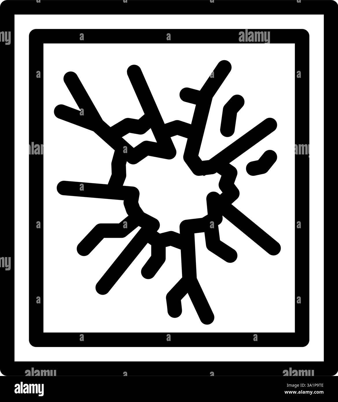 fractured glass fracture line icon vector illustration Stock Vector ...
