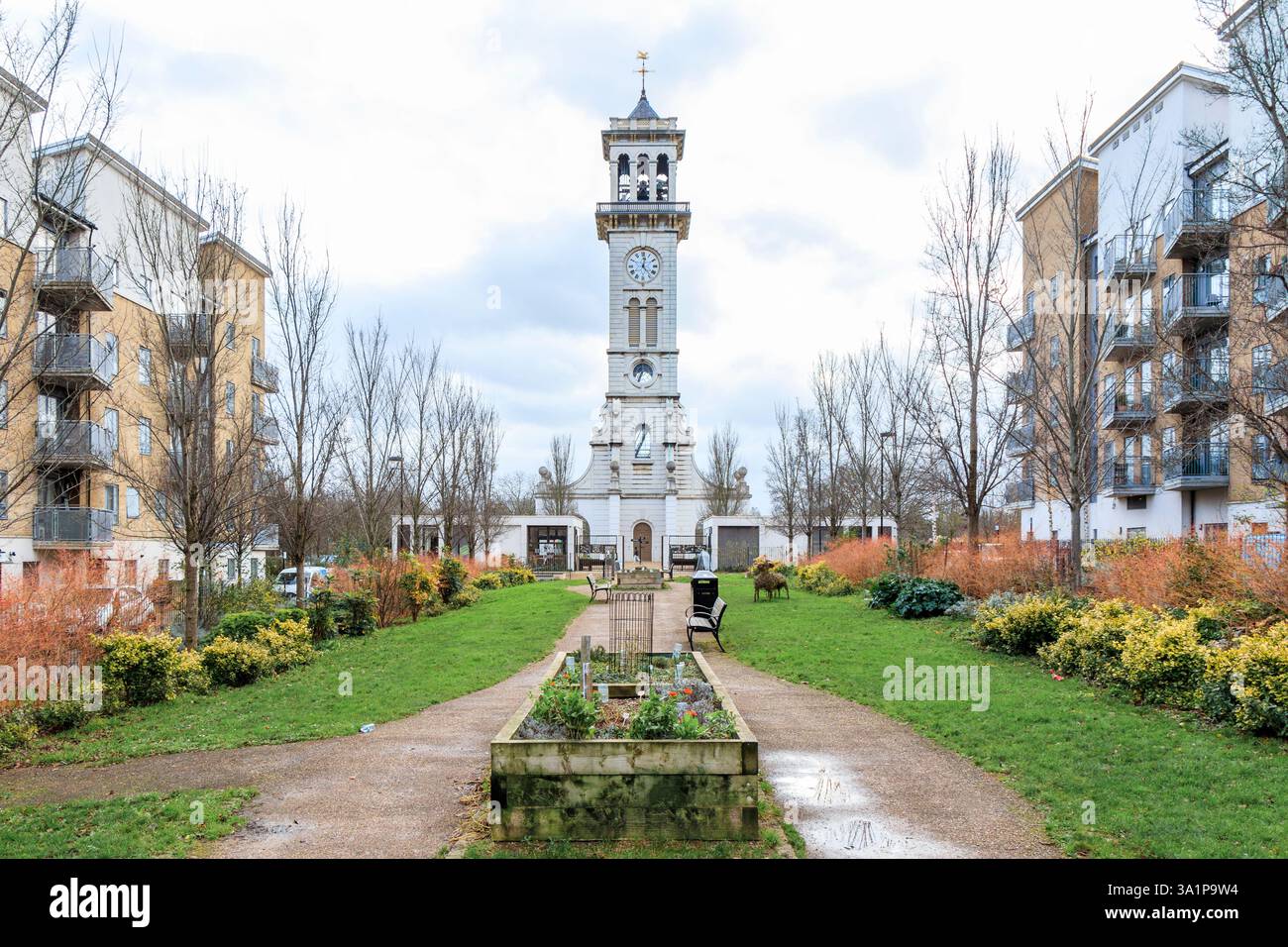 The Caledonian Park Clock Tower, Islington, the major remaining element ...