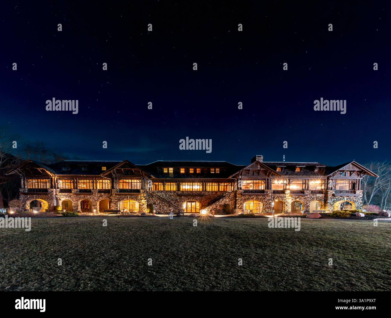 Tomkins Cover, NY - US - Mar 7, 2025 The rustic Bear Mountain Inn at ...