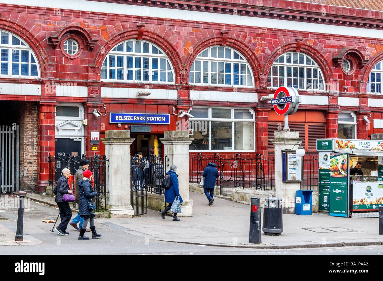 Entrance to Belsize Park tube station on the Northern Line in ...