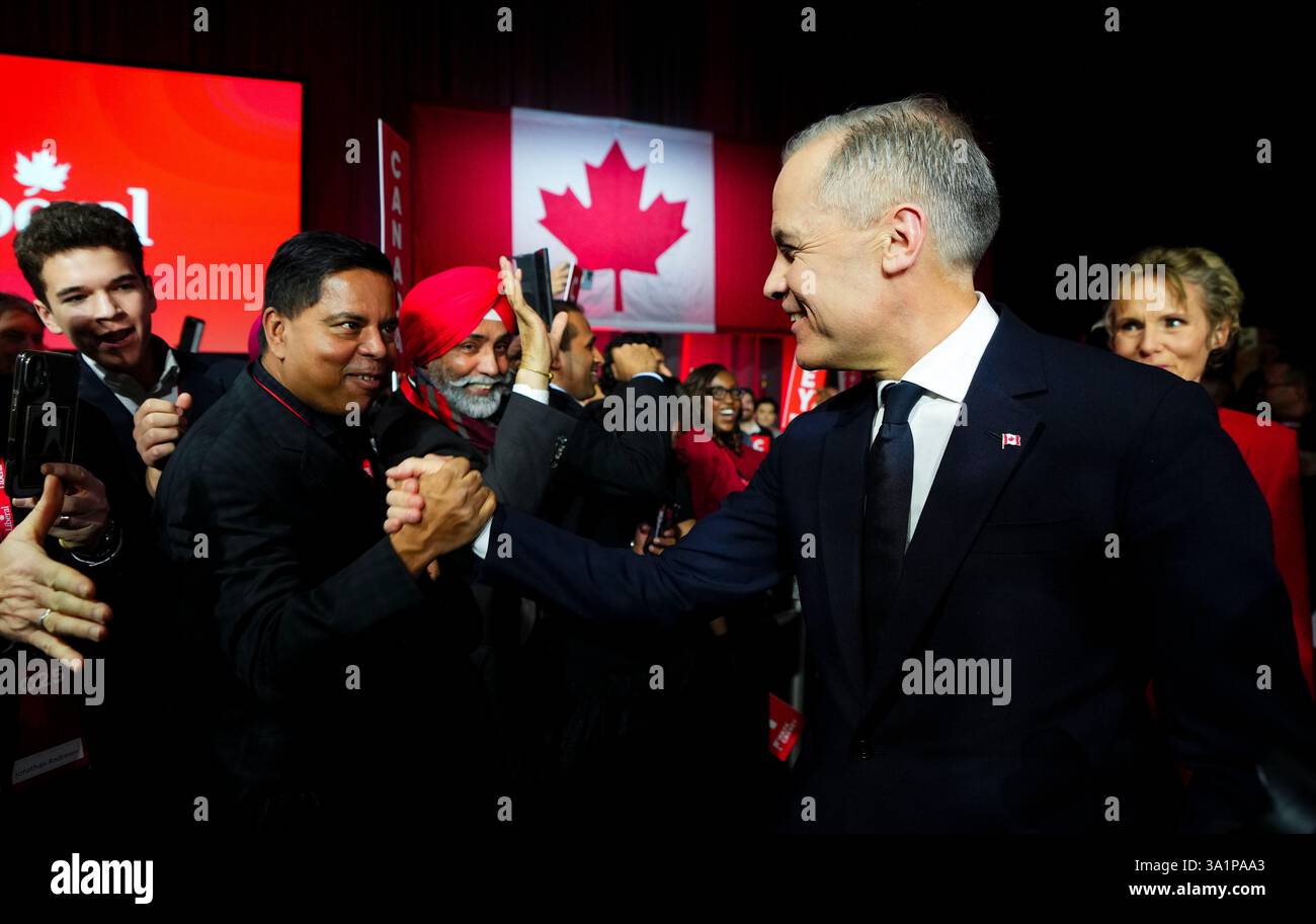 Liberal Party of Canada leadership candidate Mark Carney is introduced ...