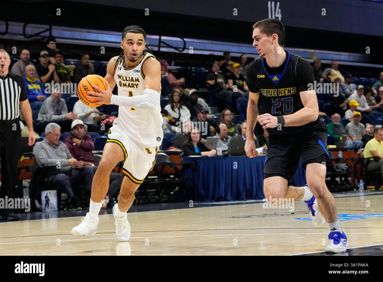 WASHINGTON, DC - MARCH 09: William & Mary Tribe Guard Matteus Case (4 ...
