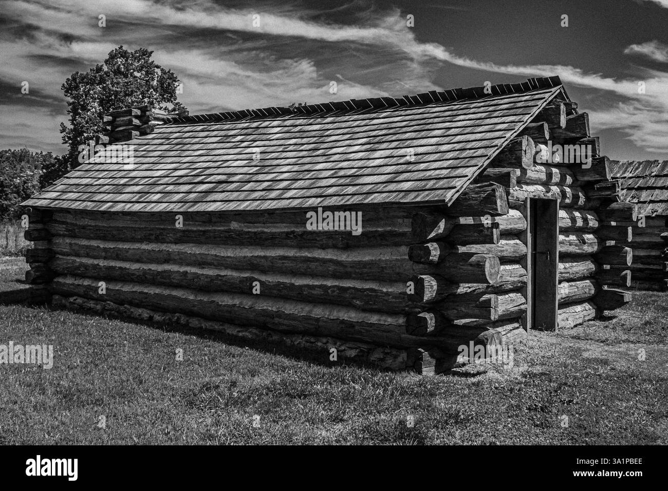 Log Cabin at Valley Forge Stock Photo - Alamy