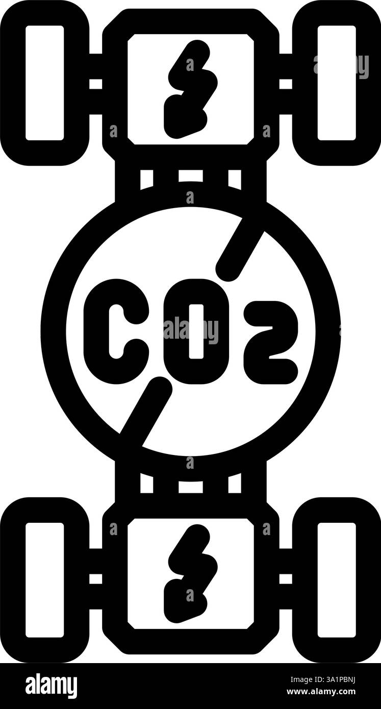 emission free engine carbon line icon vector illustration Stock Vector ...