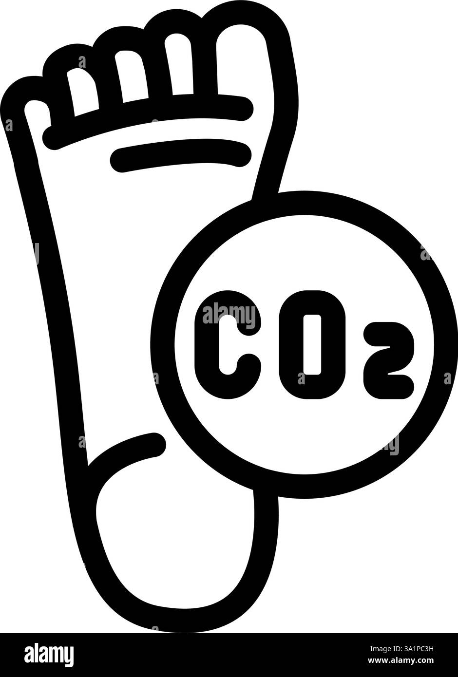 footprint carbon line icon vector illustration Stock Vector Image & Art ...