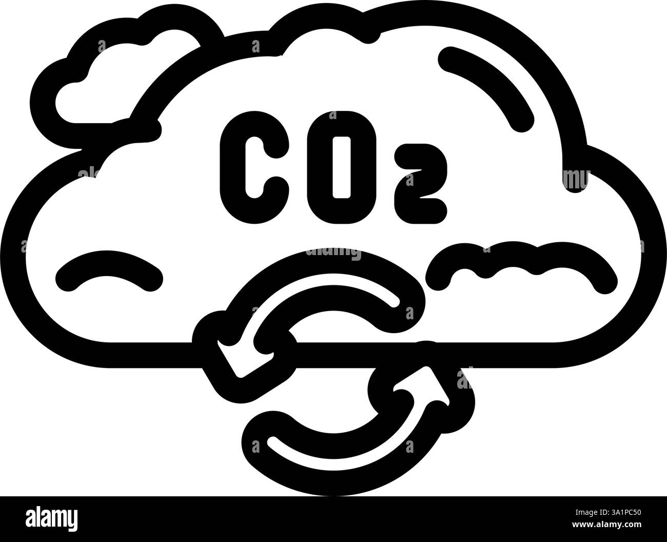 cycle carbon line icon vector illustration Stock Vector Image & Art - Alamy