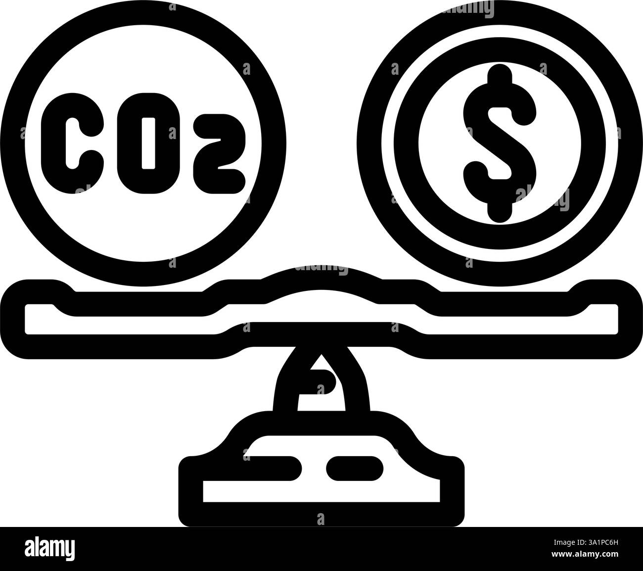 offset carbon line icon vector illustration Stock Vector Image & Art ...