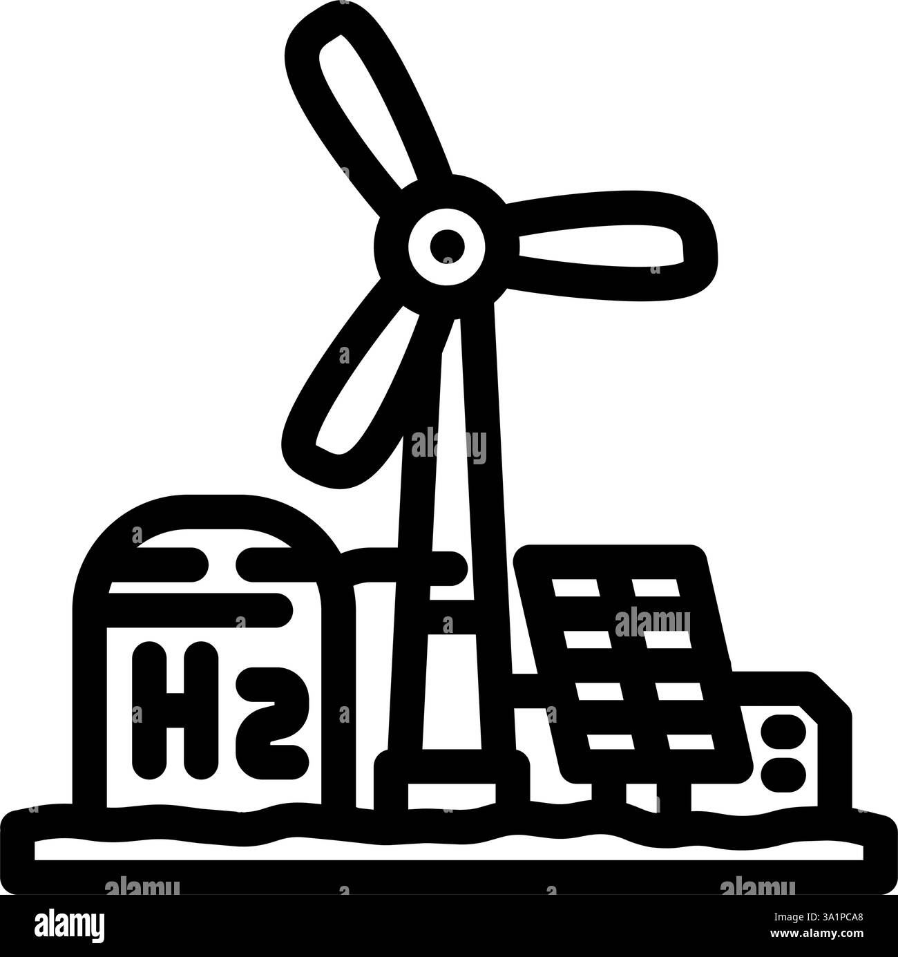 clean energy production carbon line icon vector illustration Stock ...