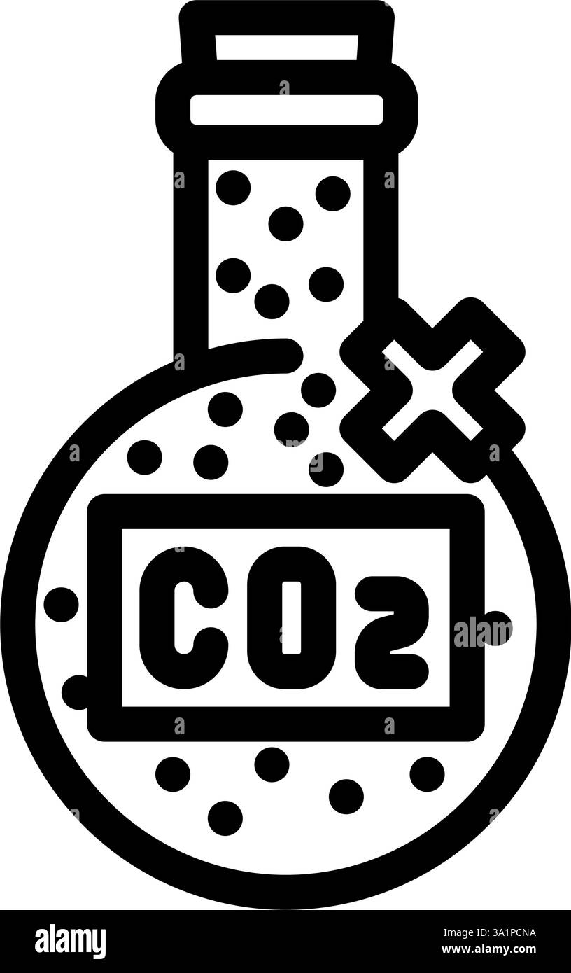 utilization carbon line icon vector illustration Stock Vector Image ...