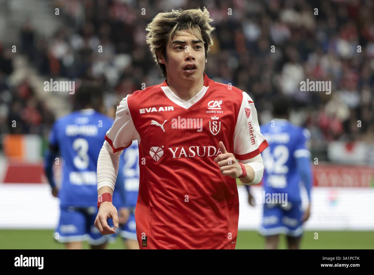 Junya Ito of Reims during the French championship Ligue 1 football ...