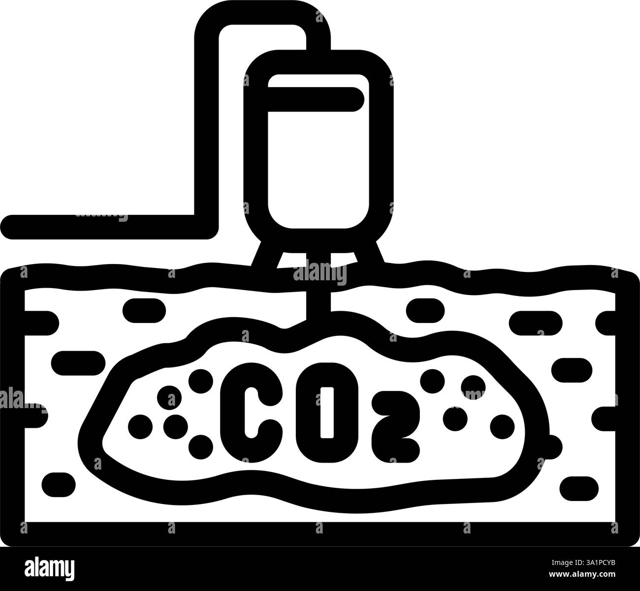 storage carbon line icon vector illustration Stock Vector Image & Art ...