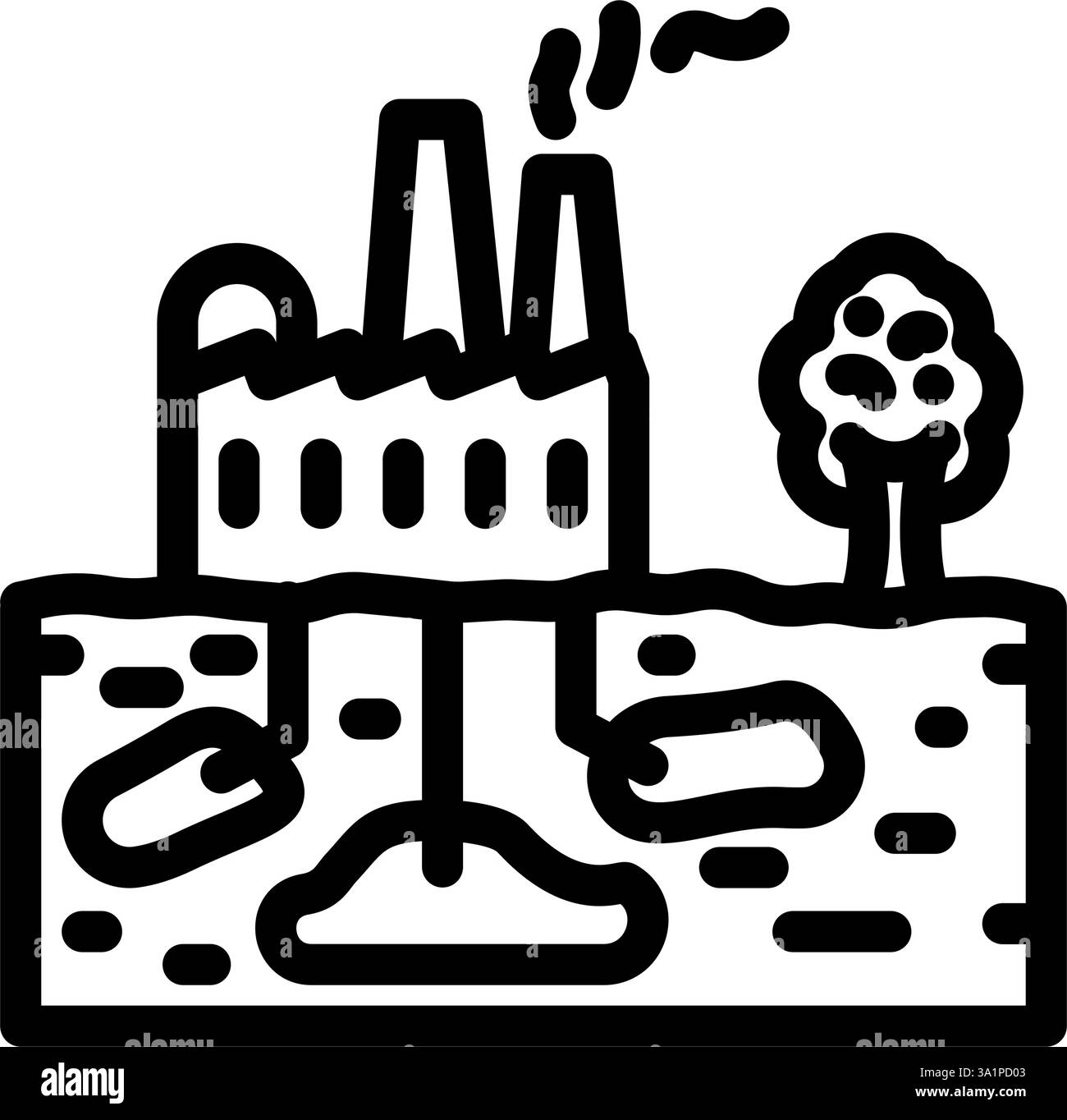 sequestration carbon line icon vector illustration Stock Vector Image ...