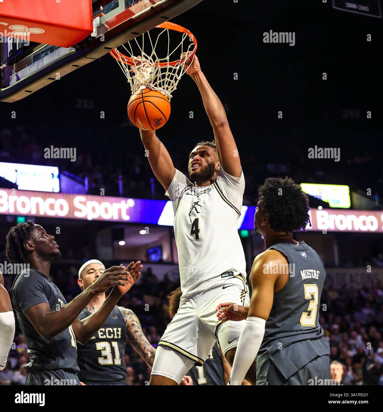 March 8, 2025: Wake Forest center Efton Reid III (4) dunks the ball ...