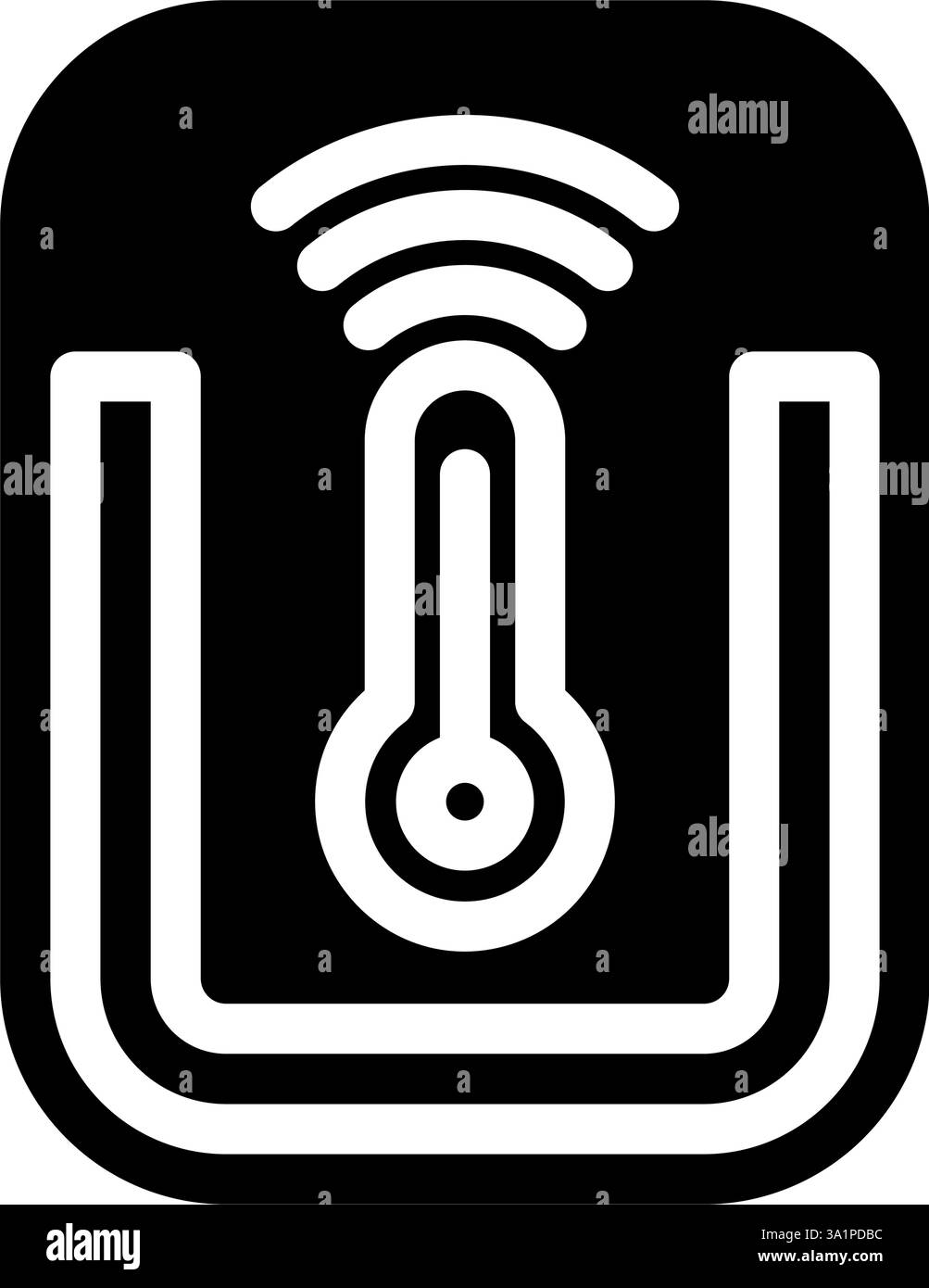 body temperature sensor fitness technology glyph icon vector ...