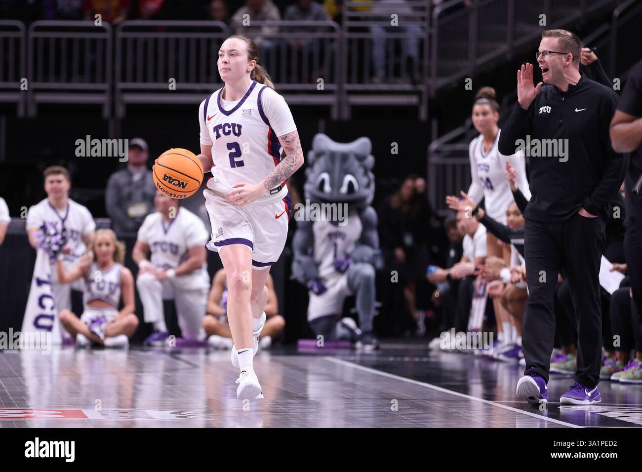KANSAS CITY, MO - MARCH 09: TCU Horned Frogs guard Madison Conner (2 ...