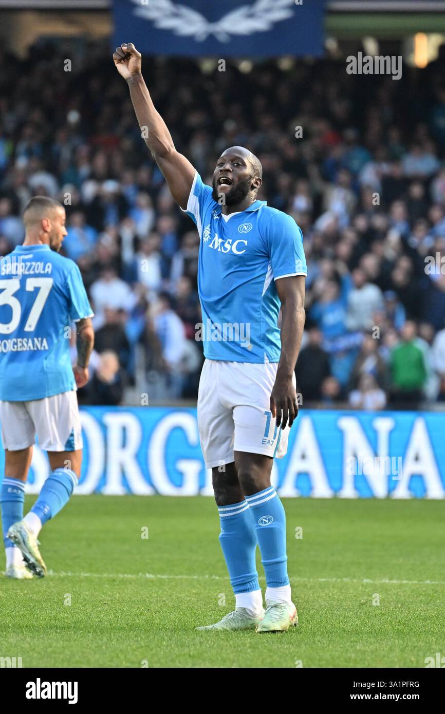 Italy, march 29 st 2024: After goal Romelu Lukaku during the Italian ...