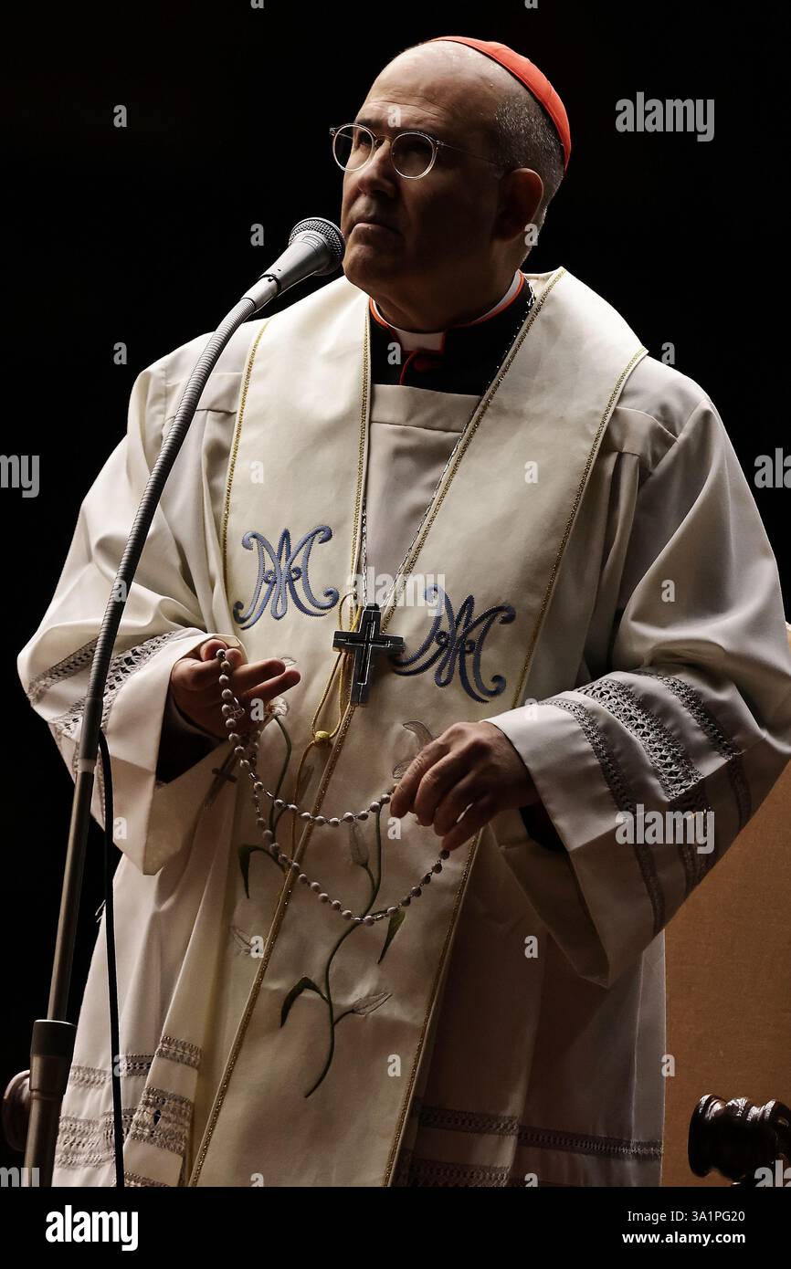March 9, 2025 - Vatican City. Cardinal JOSE TOLENTINO DE MENDONCA ...
