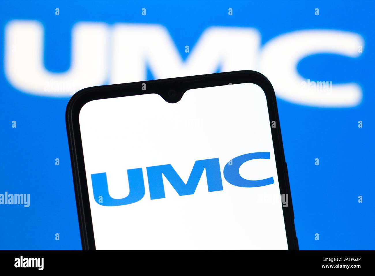 In this photo illustration, the UMC (United Microelectronics ...