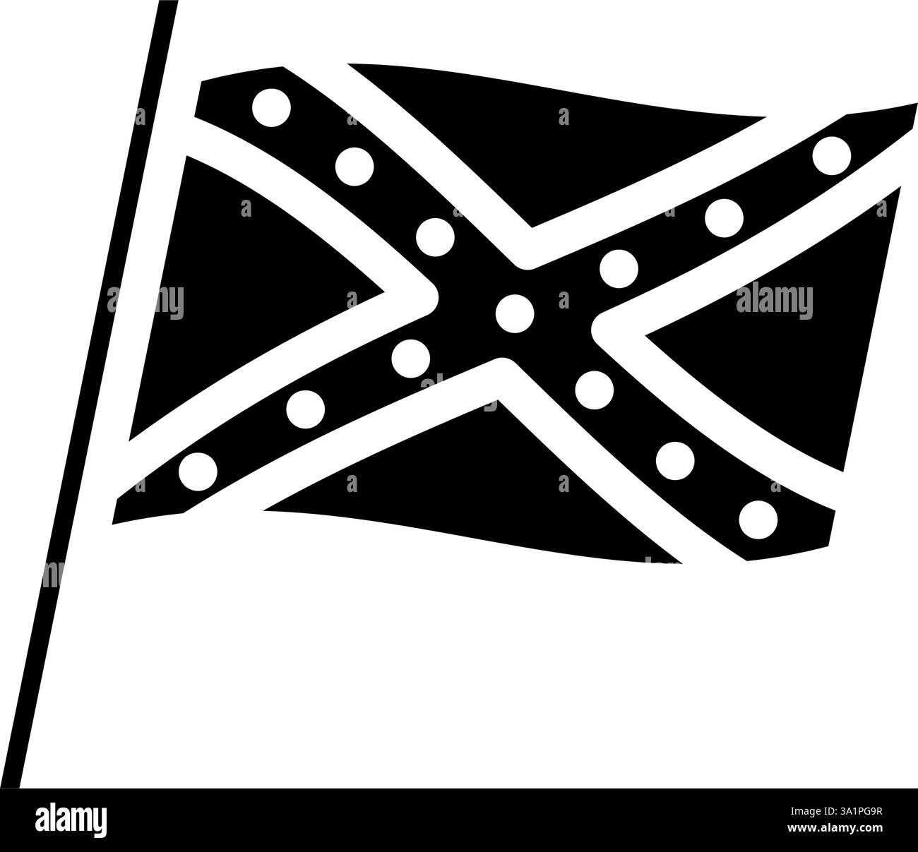 confederate flag redneck glyph icon vector illustration Stock Vector ...