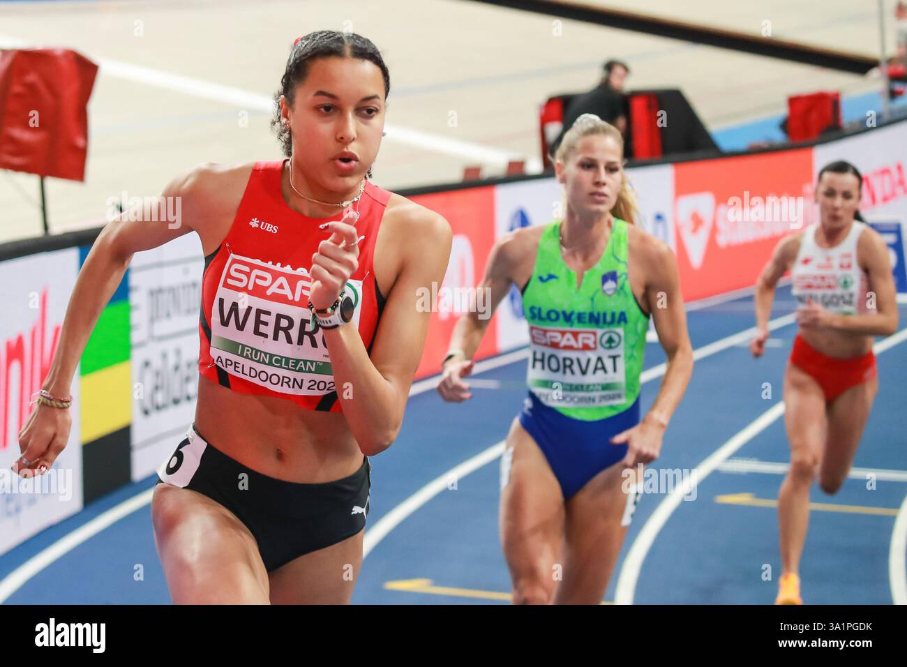 Apeldoorn, Netherlands. 09th Mar, 2025. Apeldoorn, Netherlands, March 9th 2025: Audrey Werro ...