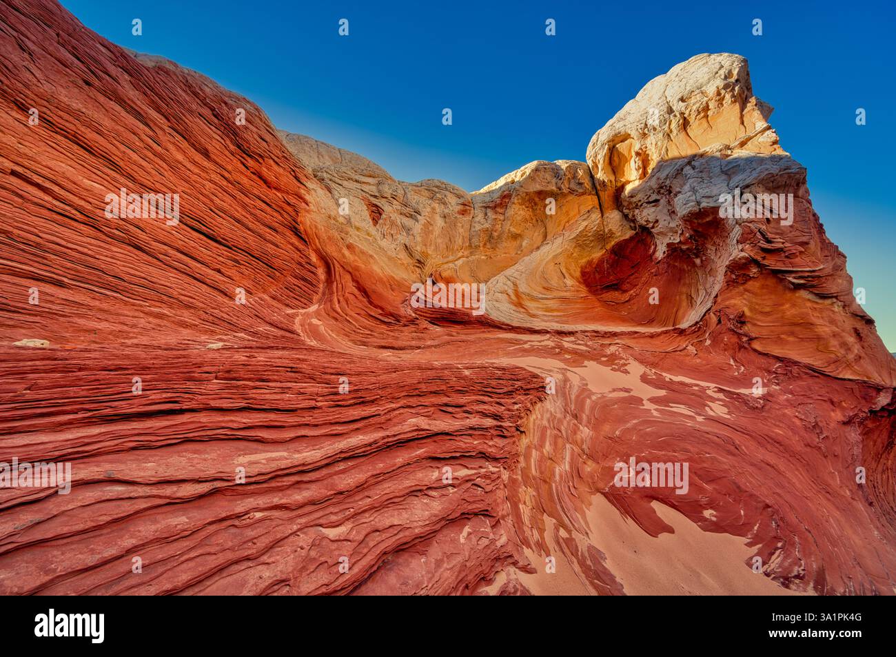 Stunning geological formations display rich reds and oranges in White ...