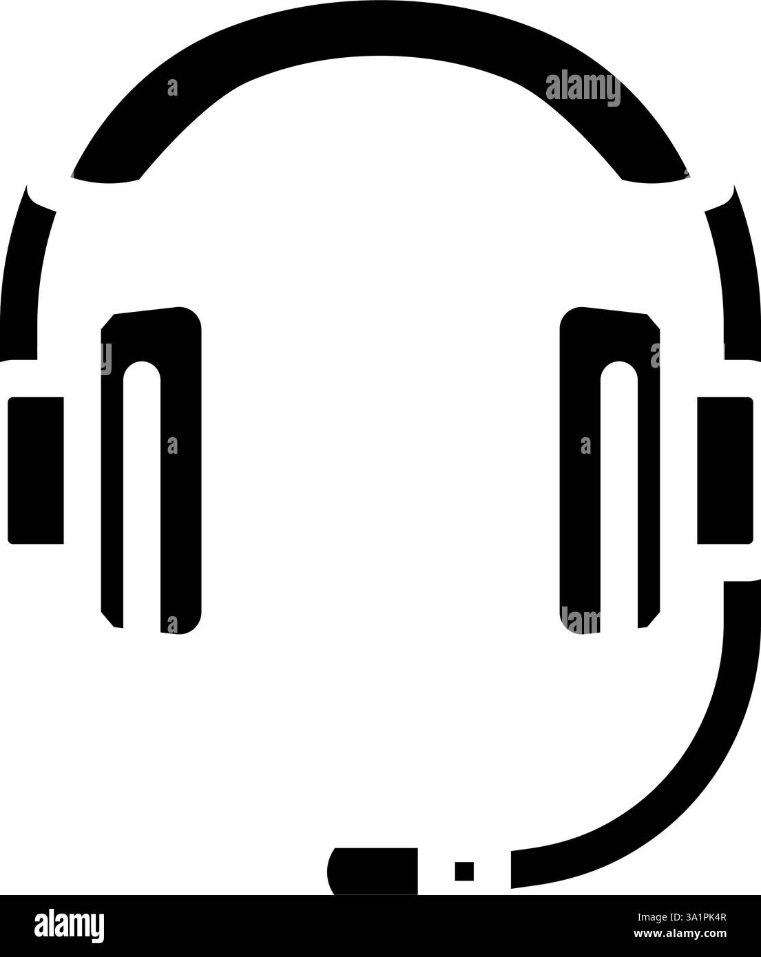 headset microphone hybrid work glyph icon vector illustration Stock ...