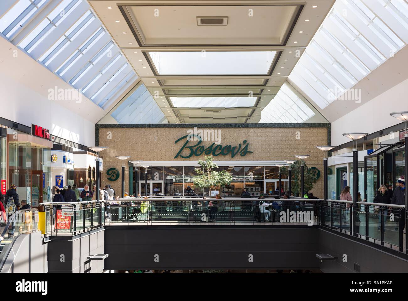 Scranton, PA - March 8, 2025 : A large shopping mall with a green ...