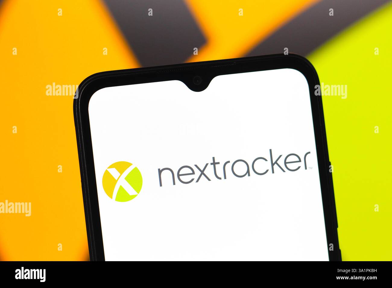 March 9, 2025, Canada: In this photo illustration, the Nextracker logo ...