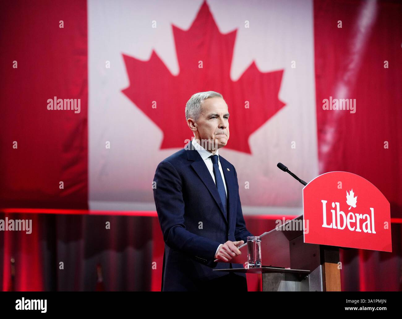 Ottawa, Canada. 09th Mar, 2025. Liberal Leader Mark Carney speaks after ...