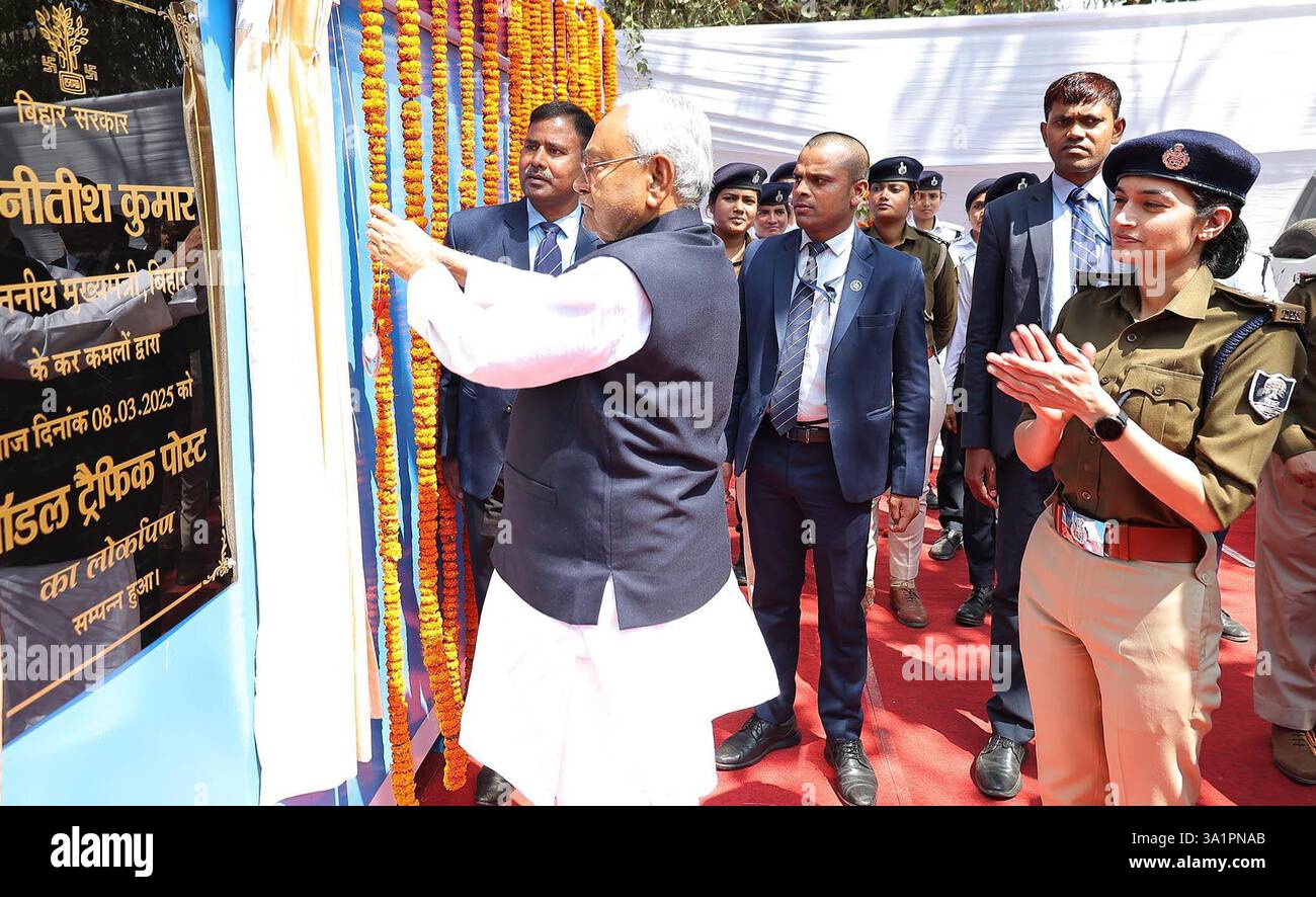 PATNA, INDIA - MARCH 8: Bihar Chief Minister Nitish Kumar inaugurating ...