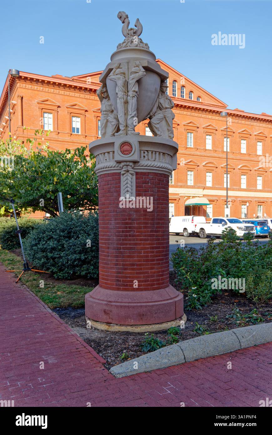 National Building Museum marker at corner of F Street NW and 4th Street ...