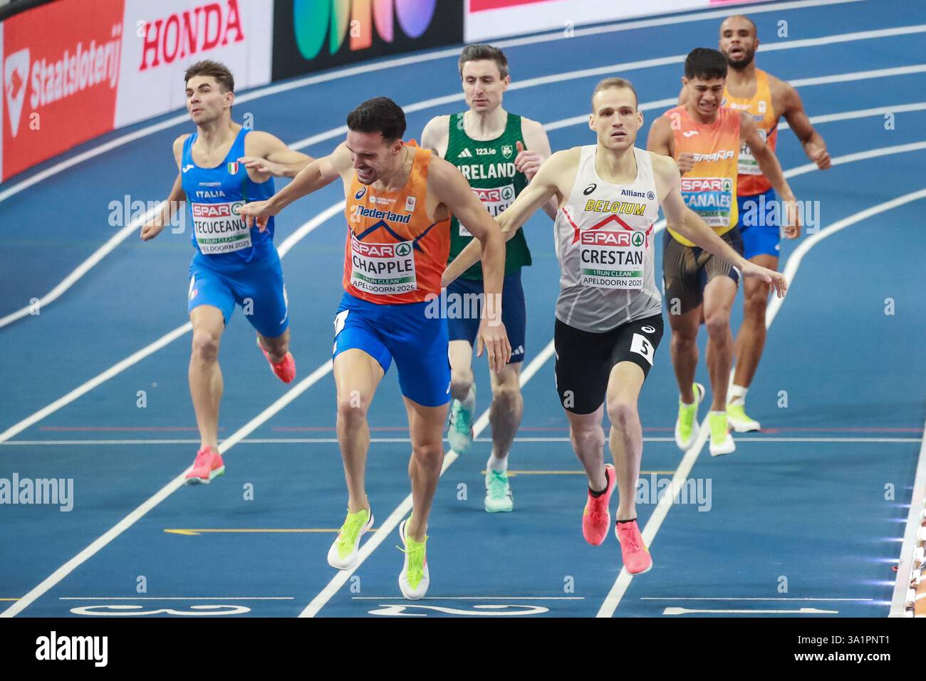Apeldoorn, Netherlands, March 9th 2025: Samuel Chapple (NED), Eliott ...