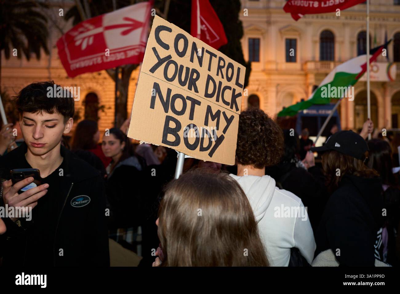 Women’s Rights March in Bari on International Women’s Day Stock Photo ...