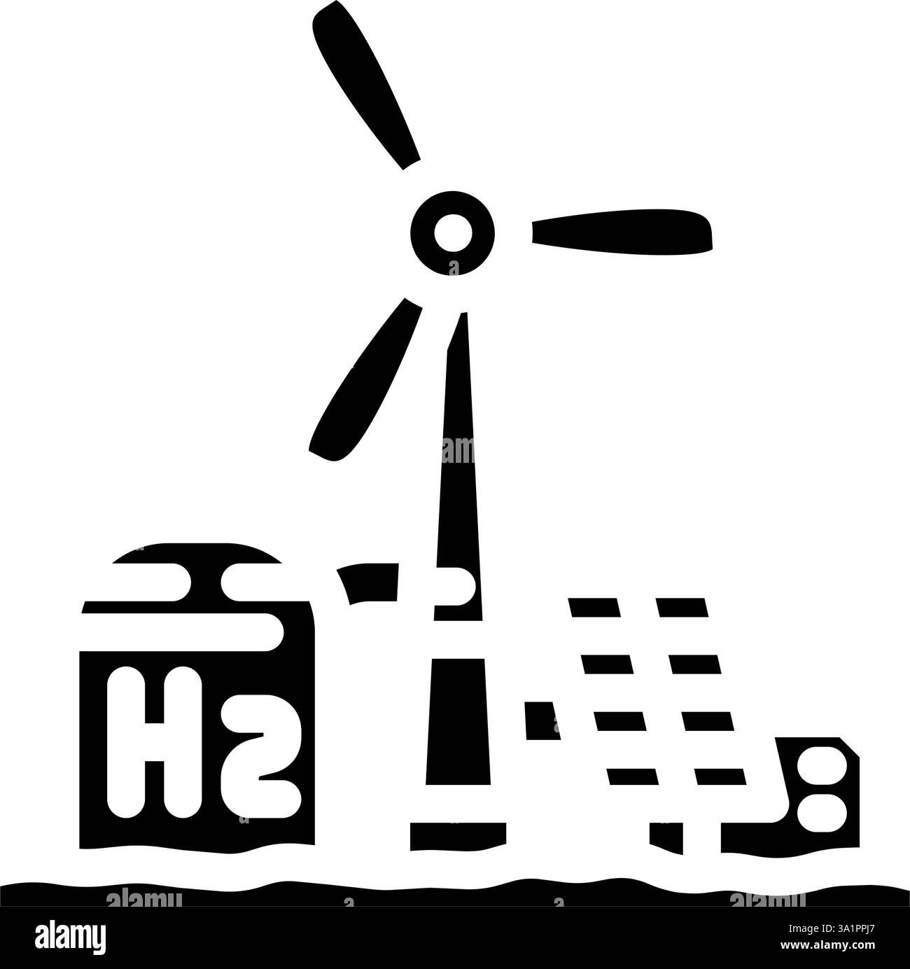 clean energy production carbon glyph icon vector illustration Stock ...