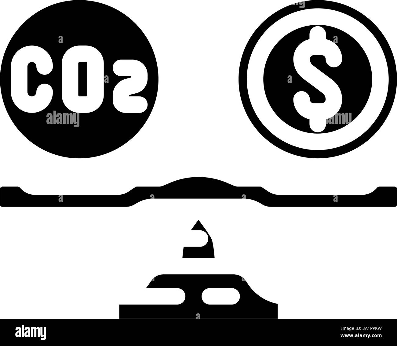 offset carbon glyph icon vector illustration Stock Vector Image & Art ...