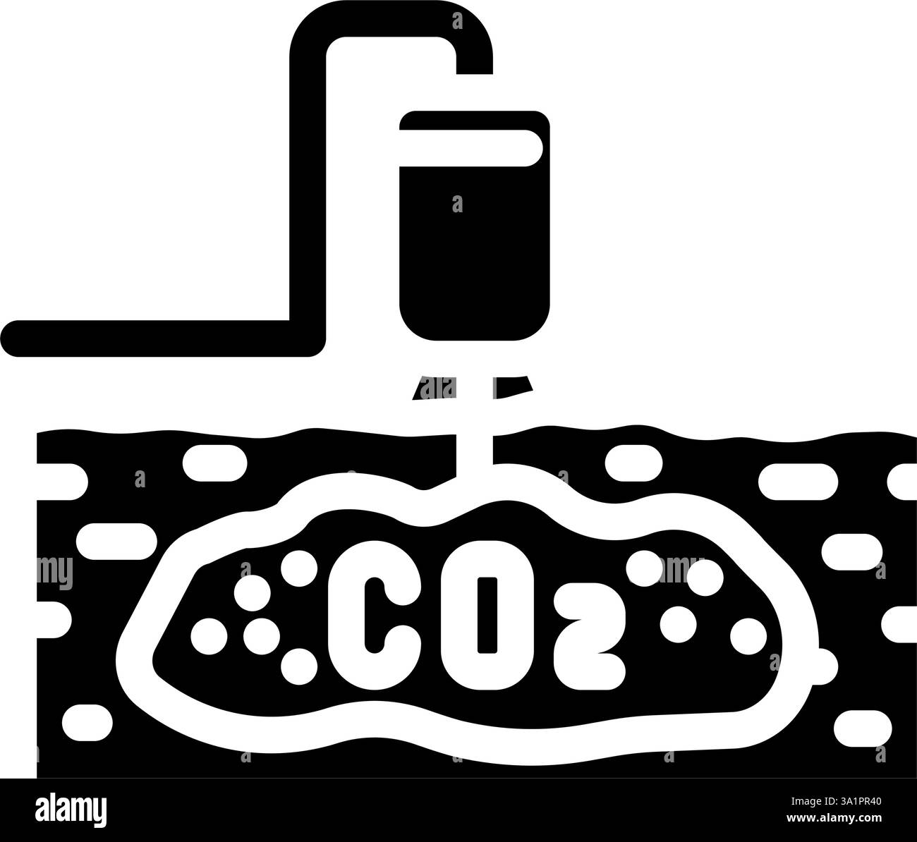 storage carbon glyph icon vector illustration Stock Vector Image & Art ...