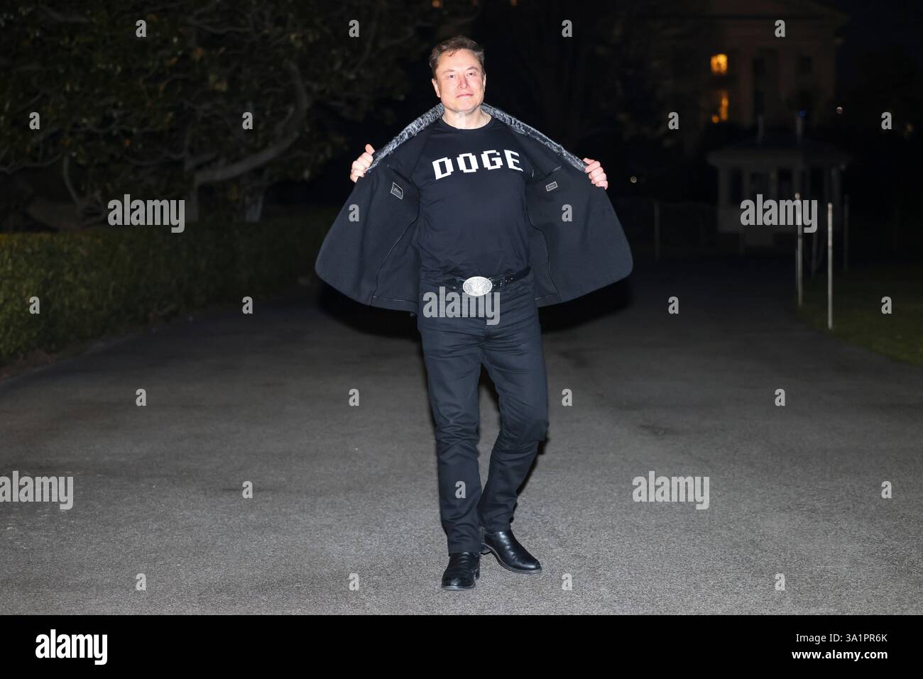 WASHINGTON – March 9, 2025: Elon Musk arrives at the White House South ...