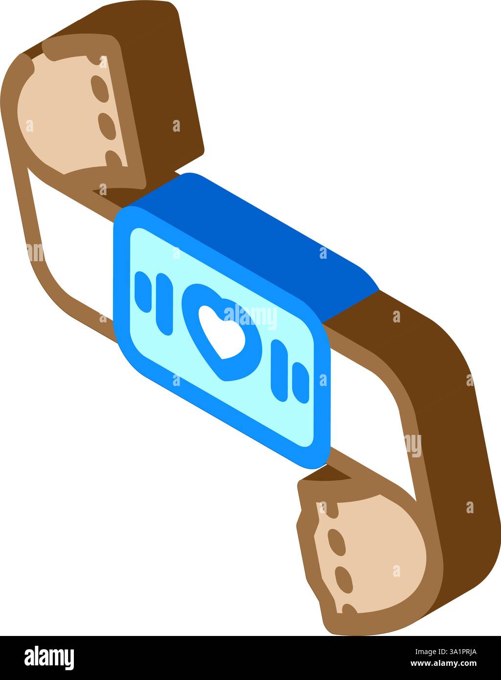 heart rate monitor wearable fitness isometric icon vector illustration ...