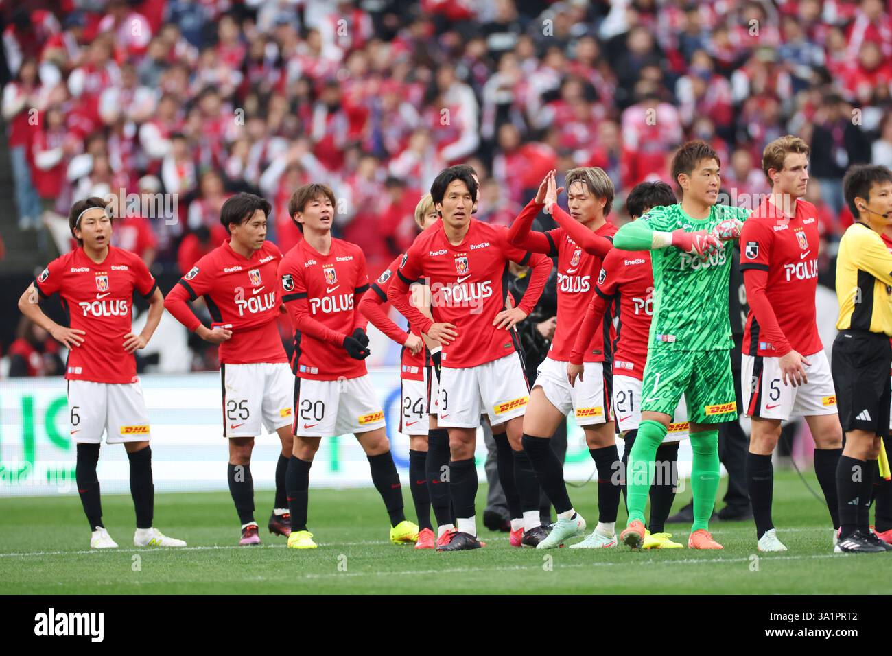 Saitama, Japan. 8th Mar, 2025. Urawa Red Diamonds team group Football ...
