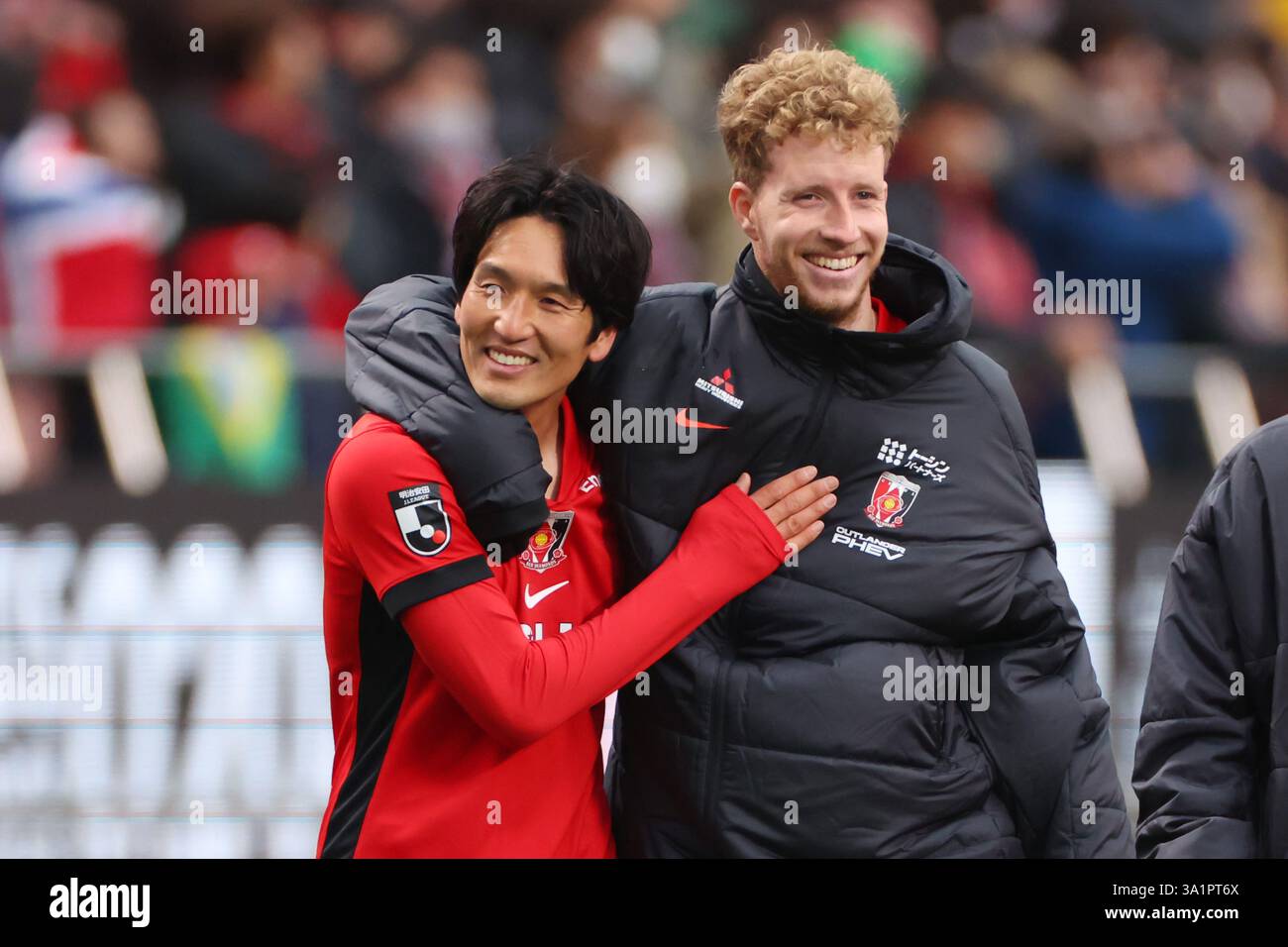 Saitama, Japan. 8th Mar, 2025. (L-R) Genki Haraguchi, Samuel Gustafson ...