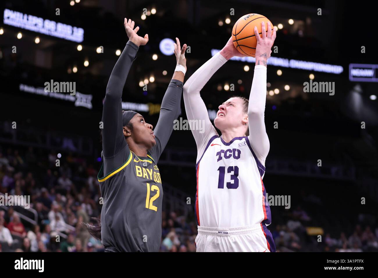 KANSAS CITY, MO - MARCH 09: TCU Horned Frogs center Sedona Prince (13 ...