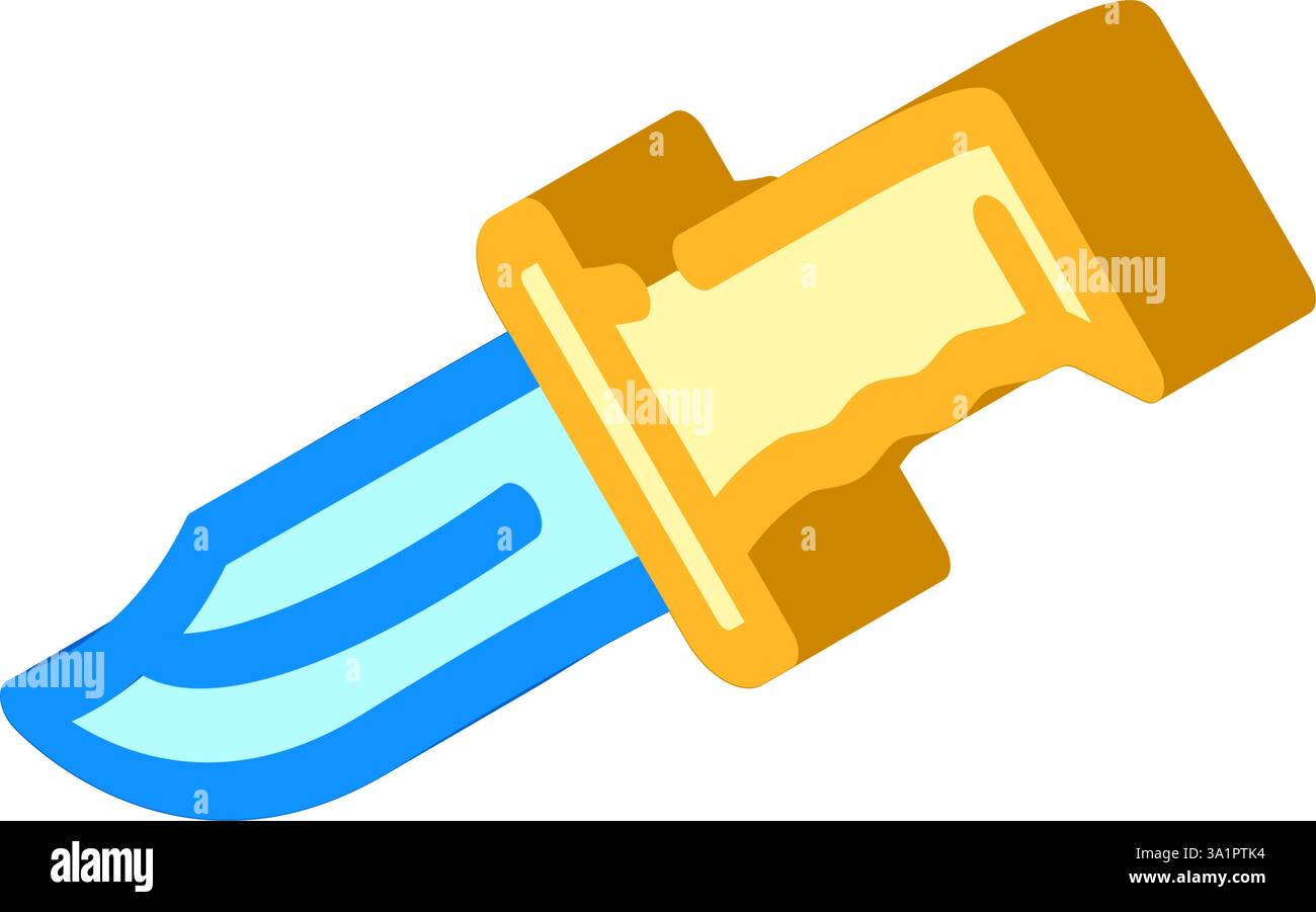 hunting knife redneck isometric icon vector illustration Stock Vector ...