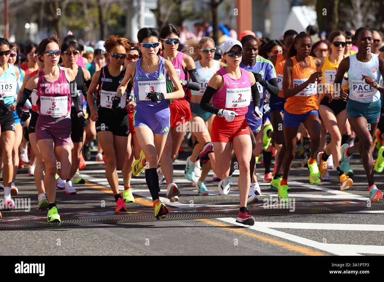 (L to R) Sayaka Sato, Mao Uesugi, Rika Kaseda (JPN), MARCH 9, 2025 ...