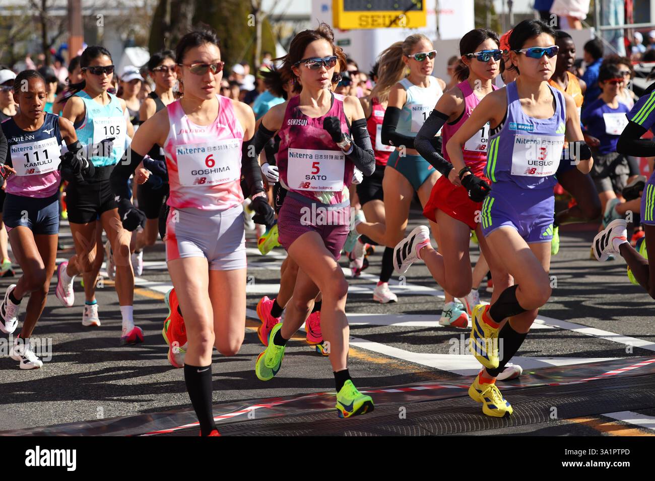 Nagoya, Aichi, Japan. 9th Mar, 2025. (L to R) Rino Goshima, Sayaka Sato ...