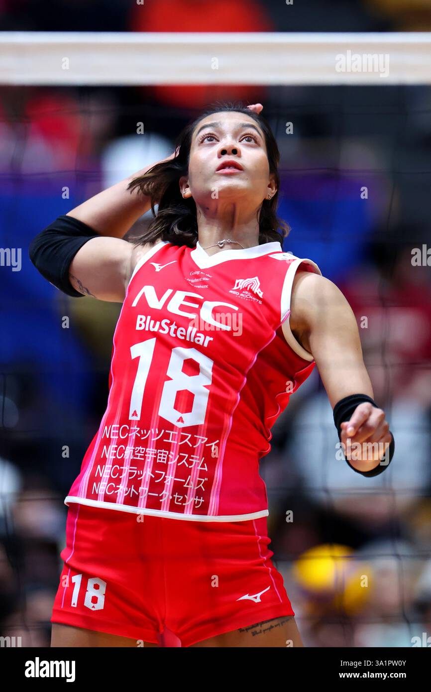 Ota-City General Gymnasium, Tokyo, Japan. 9th Mar, 2025. Ajcharaporn ...