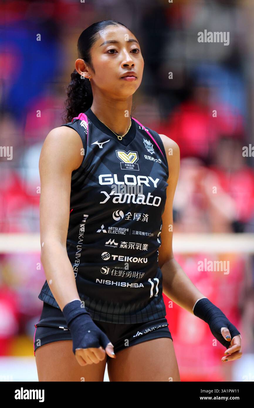 Airi Miyabe (), MARCH 9, 2025 - Volleyball : 2024-25 SV.LEAGUE Women match between NEC Red ...