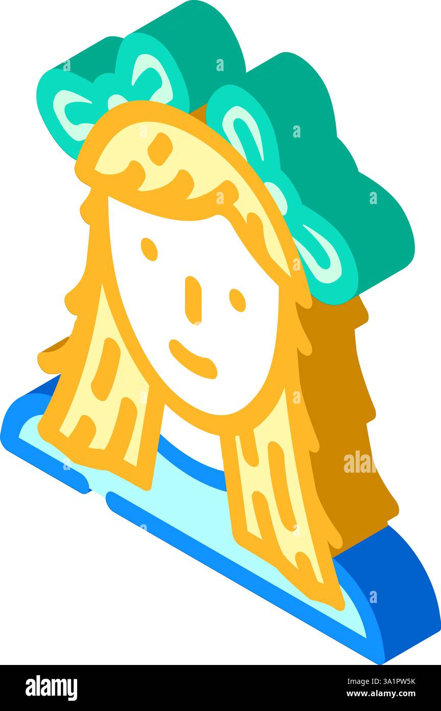 woman avatar redneck isometric icon vector illustration Stock Vector ...