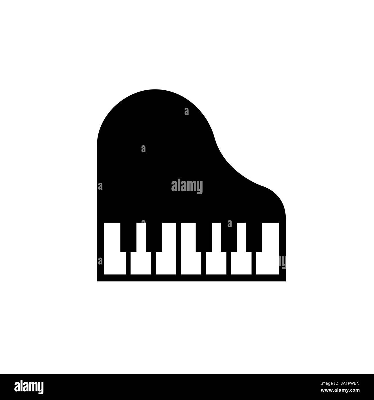 Blue grand piano icon isolated Black and White Stock Photos & Images ...