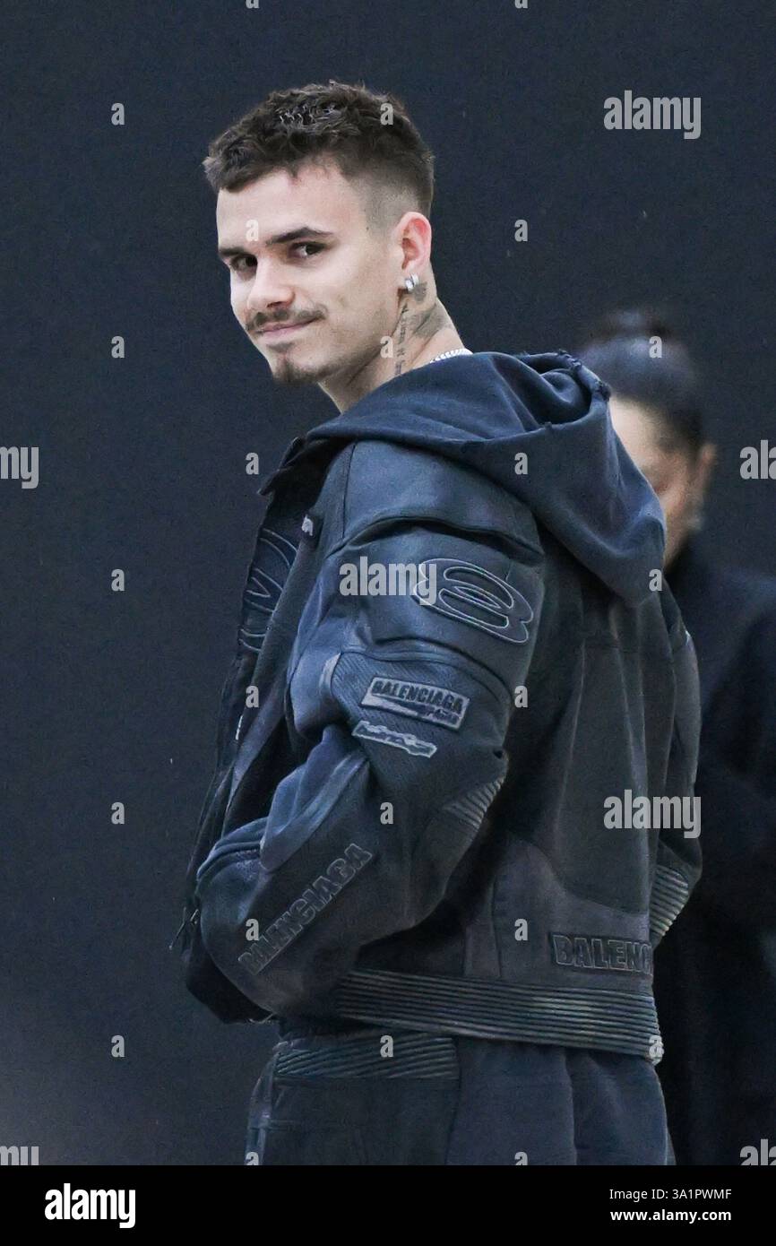 Paris, France. 09th Mar, 2025. Romeo Beckham attending the Balenciaga ...
